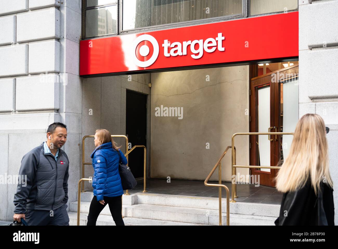 Pedestrians walk past a Target store Stock Photo - Alamy Pedestrians walk past a Target store Stock Photo - Alamy