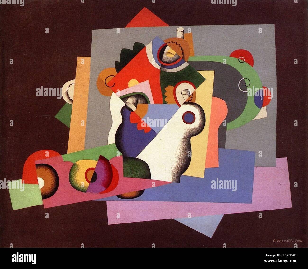 Georges Valmier composition-with-flowers-1924 Stock Photo - Alamy