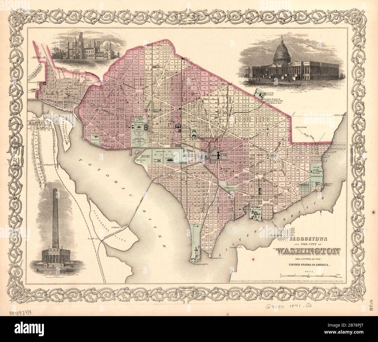 Georgetown and the city of Washington - the capital of the United ...
