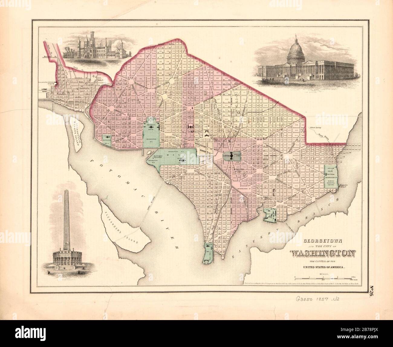 Georgetown and the city of Washington - the capital of the United ...