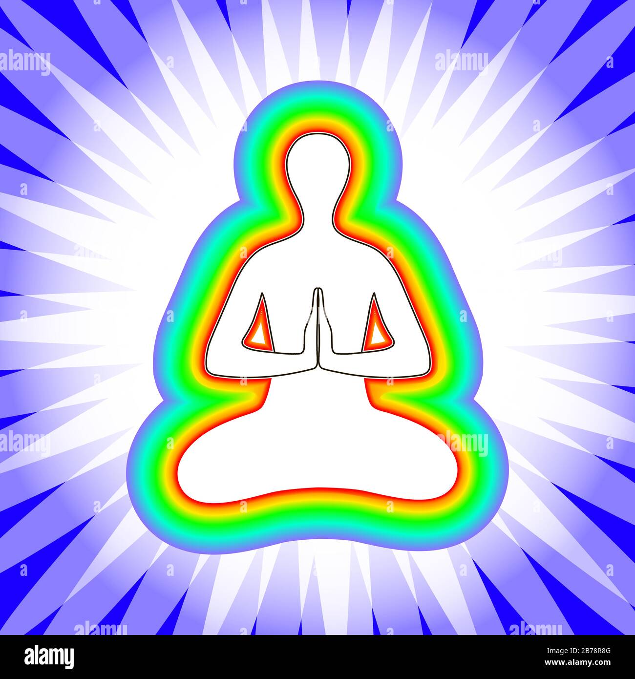 Aura. Meditation sitting in the Lotus position , healthy lifestyle ...