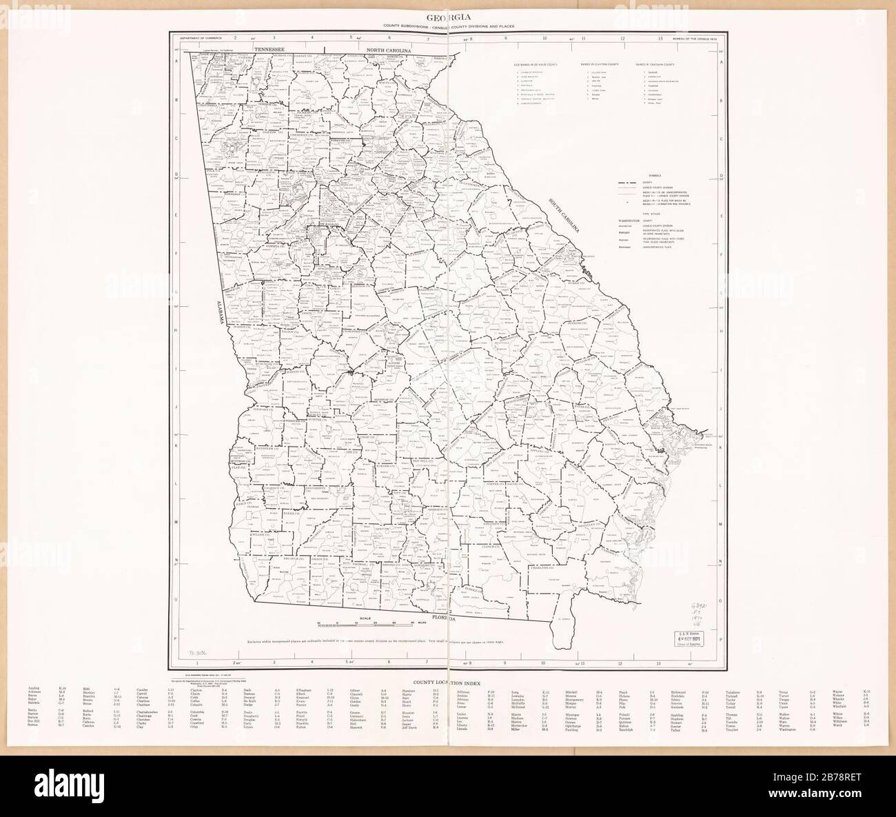 Georgia; county subdivisions, census county divisions and places. 1970 ...