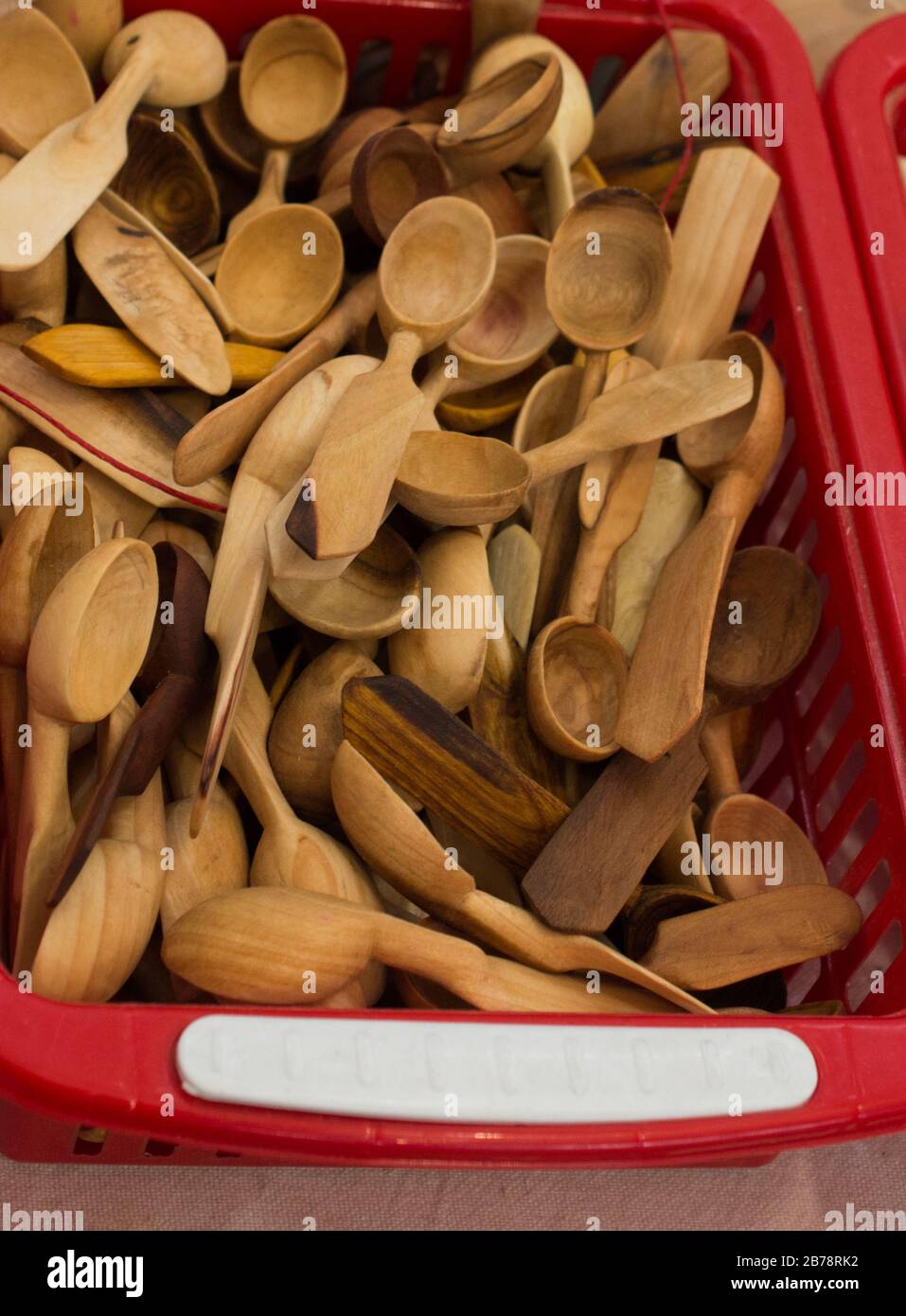 Handmade wooden kitchen utensils spoons wooden kitchen items Stock ...