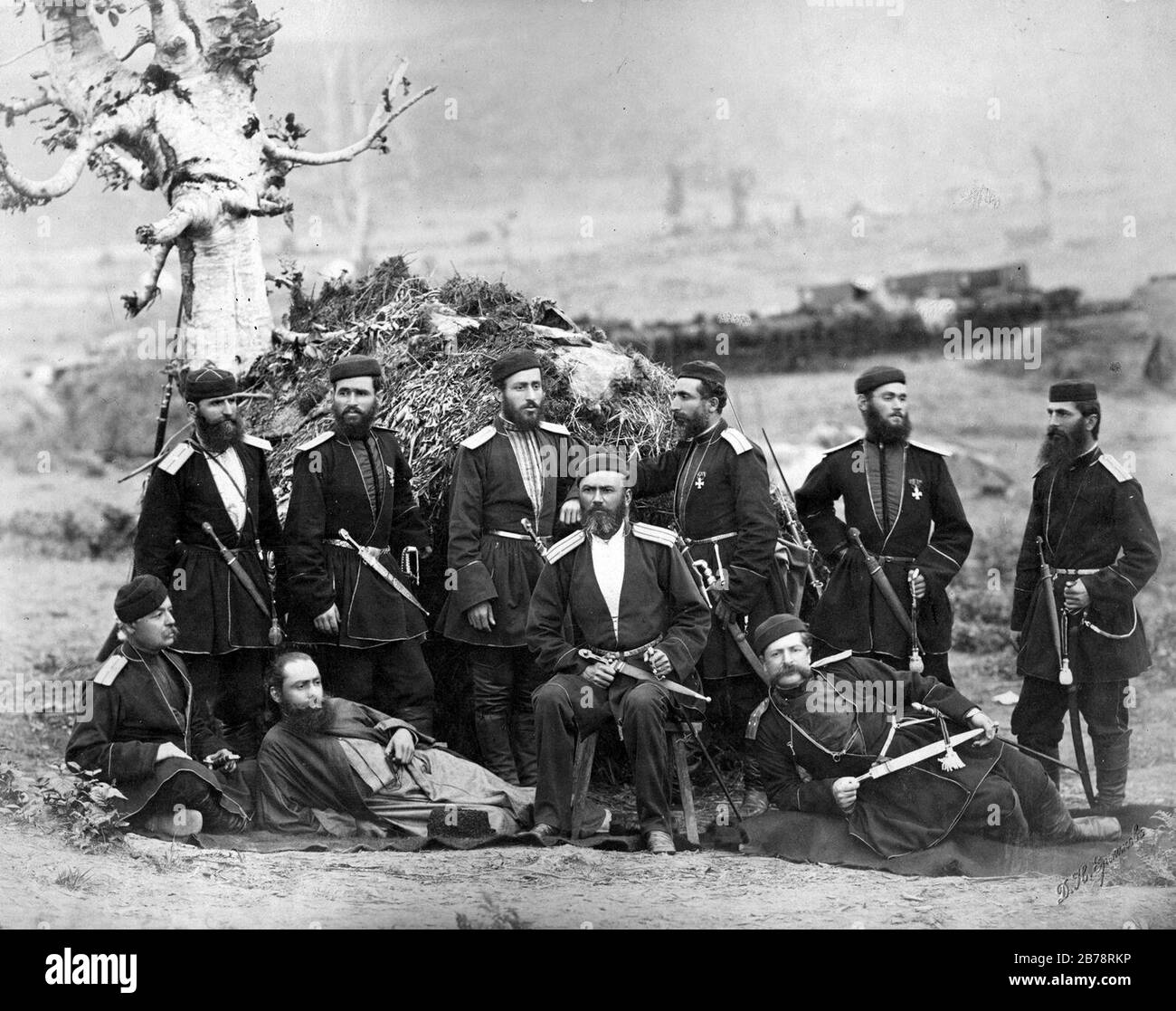 Georgian militiamen in the 1877-78 Russo-Turkish war Stock Photo - Alamy