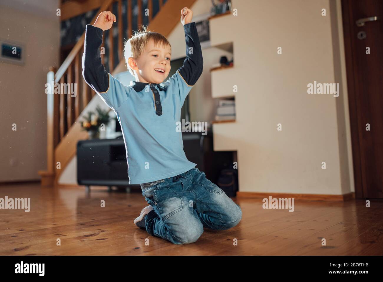 Child scoring goal hi-res stock photography and images - Alamy