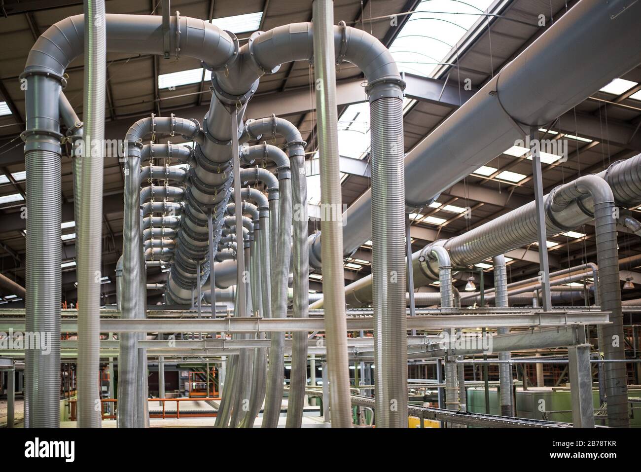 Dust removal pipe at the factory Stock Photo - Alamy