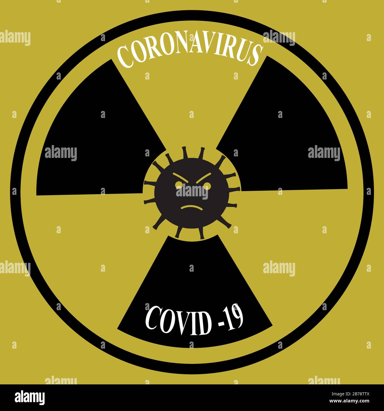 Coronavirus danger warning symbol, vector file Stock Vector Image & Art ...