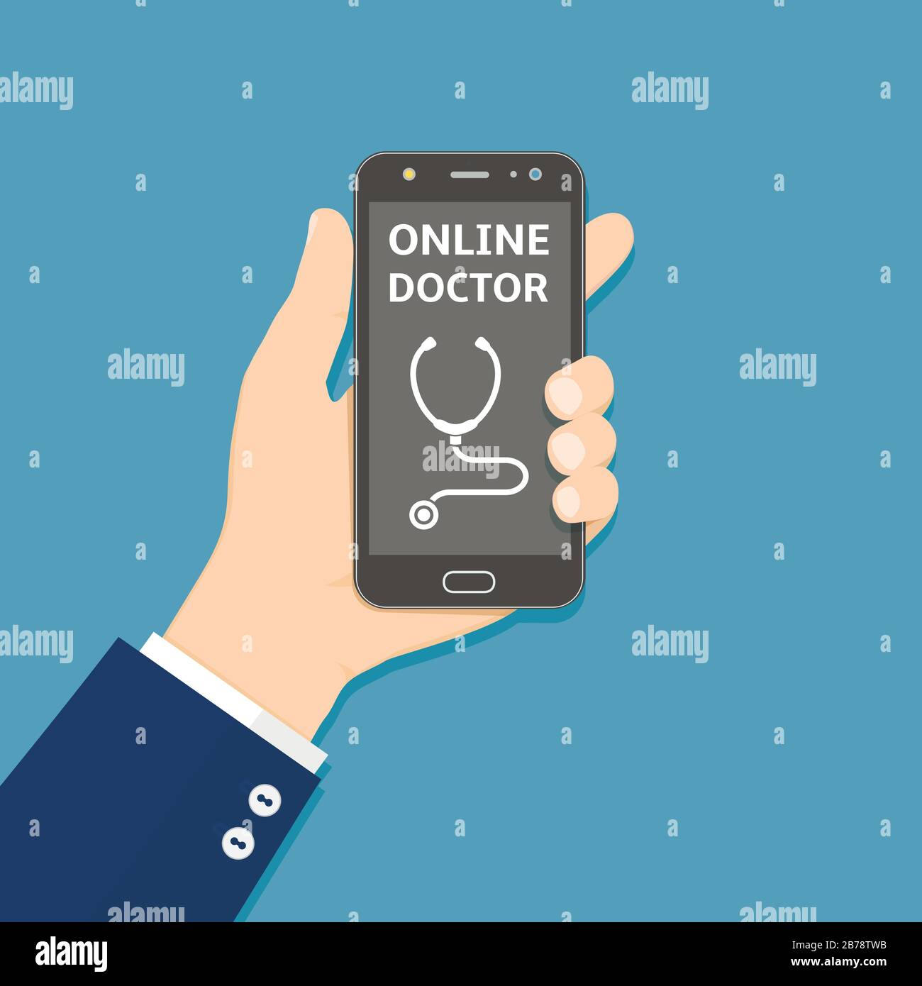 Doctor online service icon Stock Vector Images - Alamy