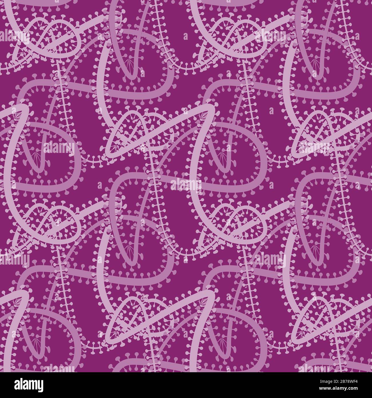 Seamless Neural Network Background in dark pink color . Vector image ...