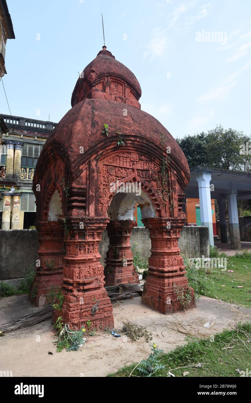 Aatchala Dol Mancha or Holi Pavilion consists of rich terracotta panels ...