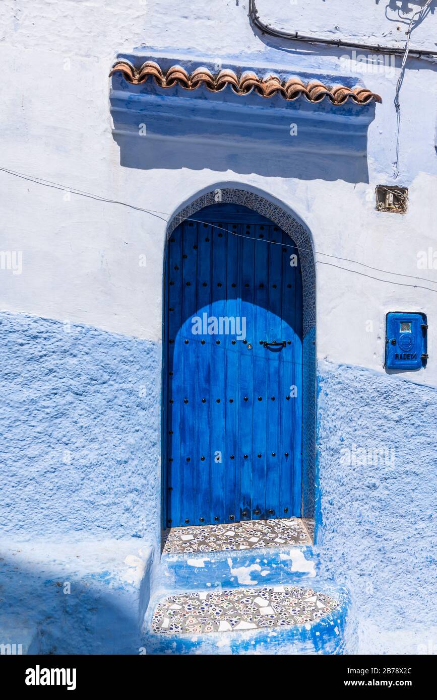 Blue city of Chaouen Stock Photo - Alamy