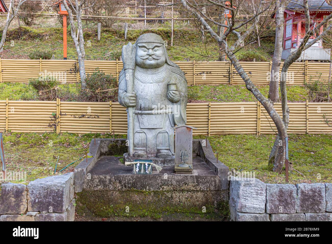 Small stone religious statue at Buddhist temple, Kanazawa, Japan Stock ...