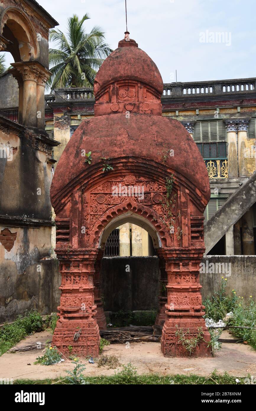 Aatchala Dol Mancha or Holi Pavilion consists of rich terracotta panels ...