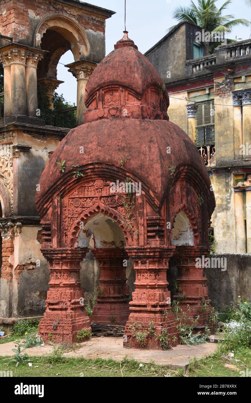 Aatchala Dol Mancha or Holi Pavilion consists of rich terracotta panels ...