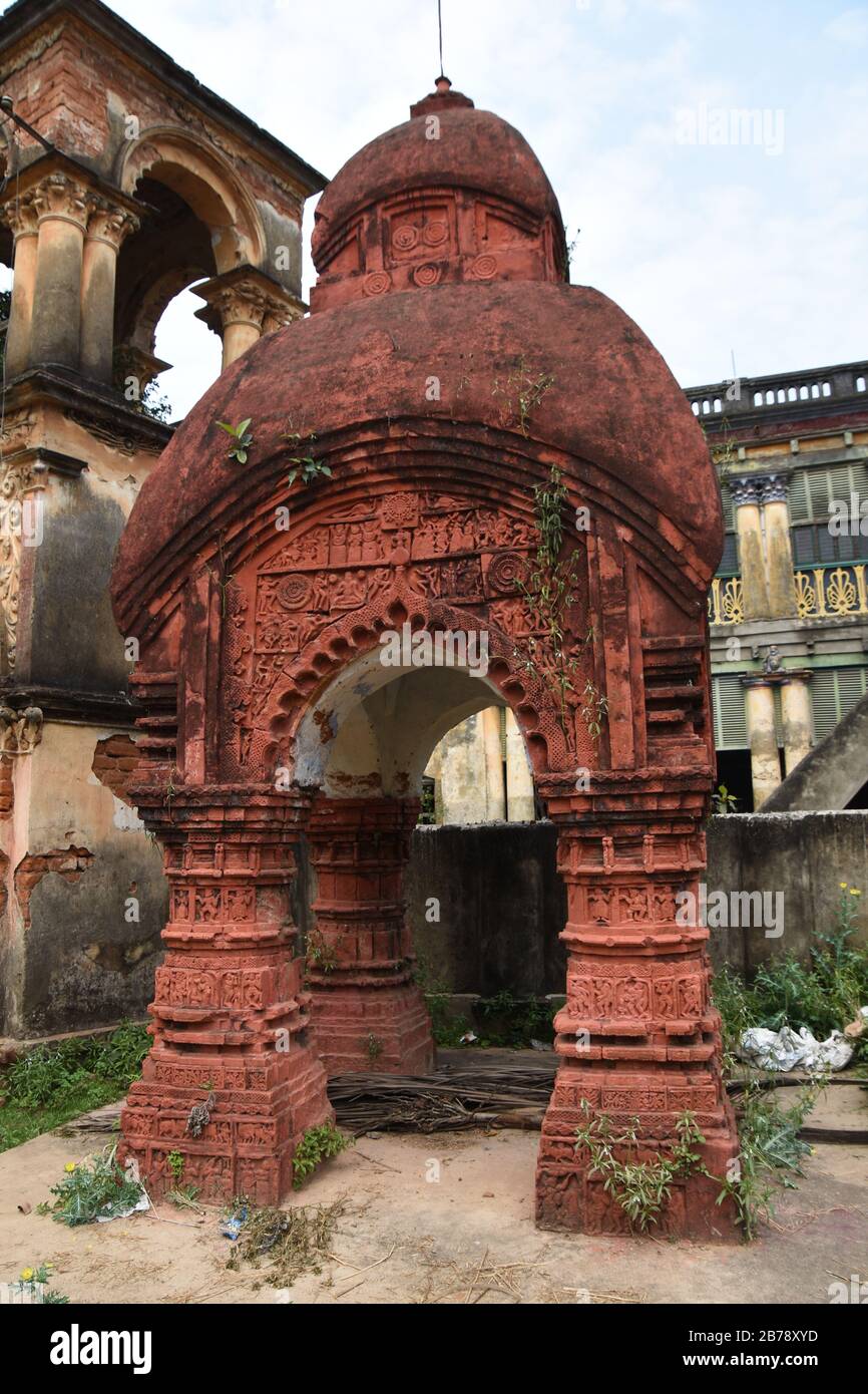 Aatchala Dol Mancha or Holi Pavilion consists of rich terracotta panels ...