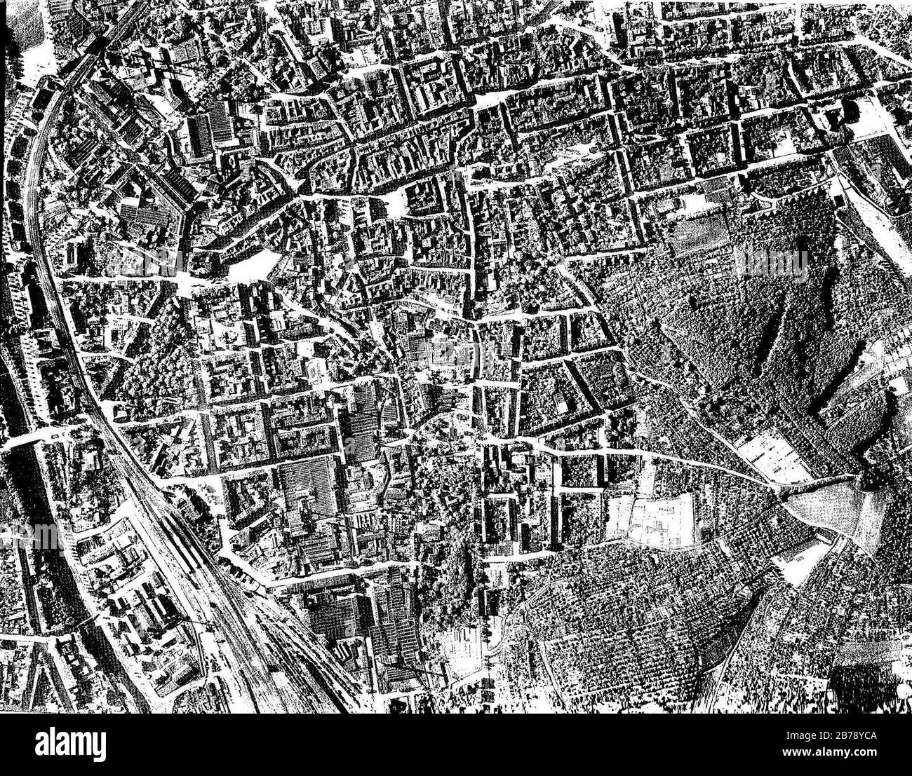 Gera 1944 Luftbild Stock Photo - Alamy