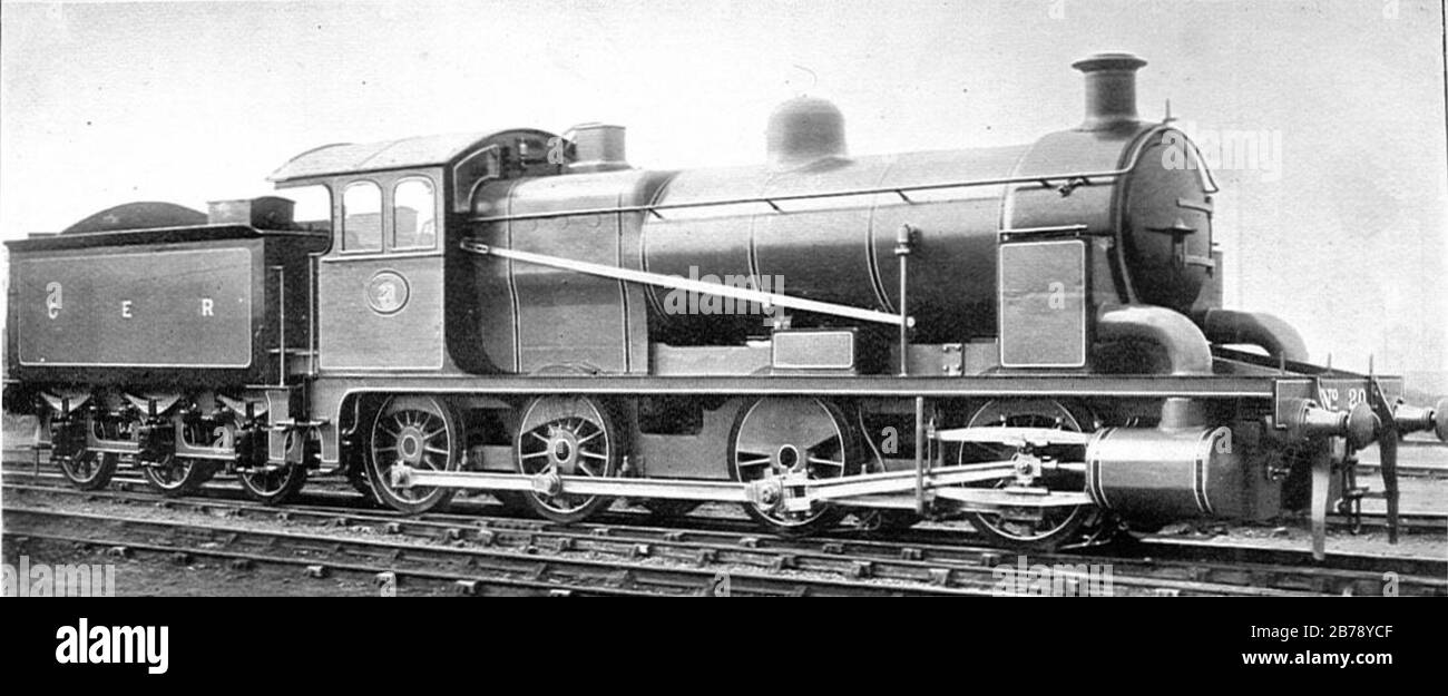 GER Decapod, rebuilt as 0-8-0 (Boys' Book of Locomotives, 1907 Stock ...