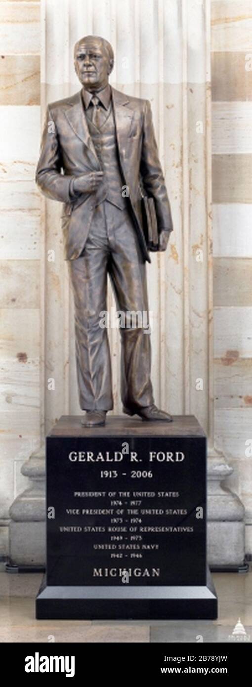 Gerald R Ford sculpture Stock Photo - Alamy