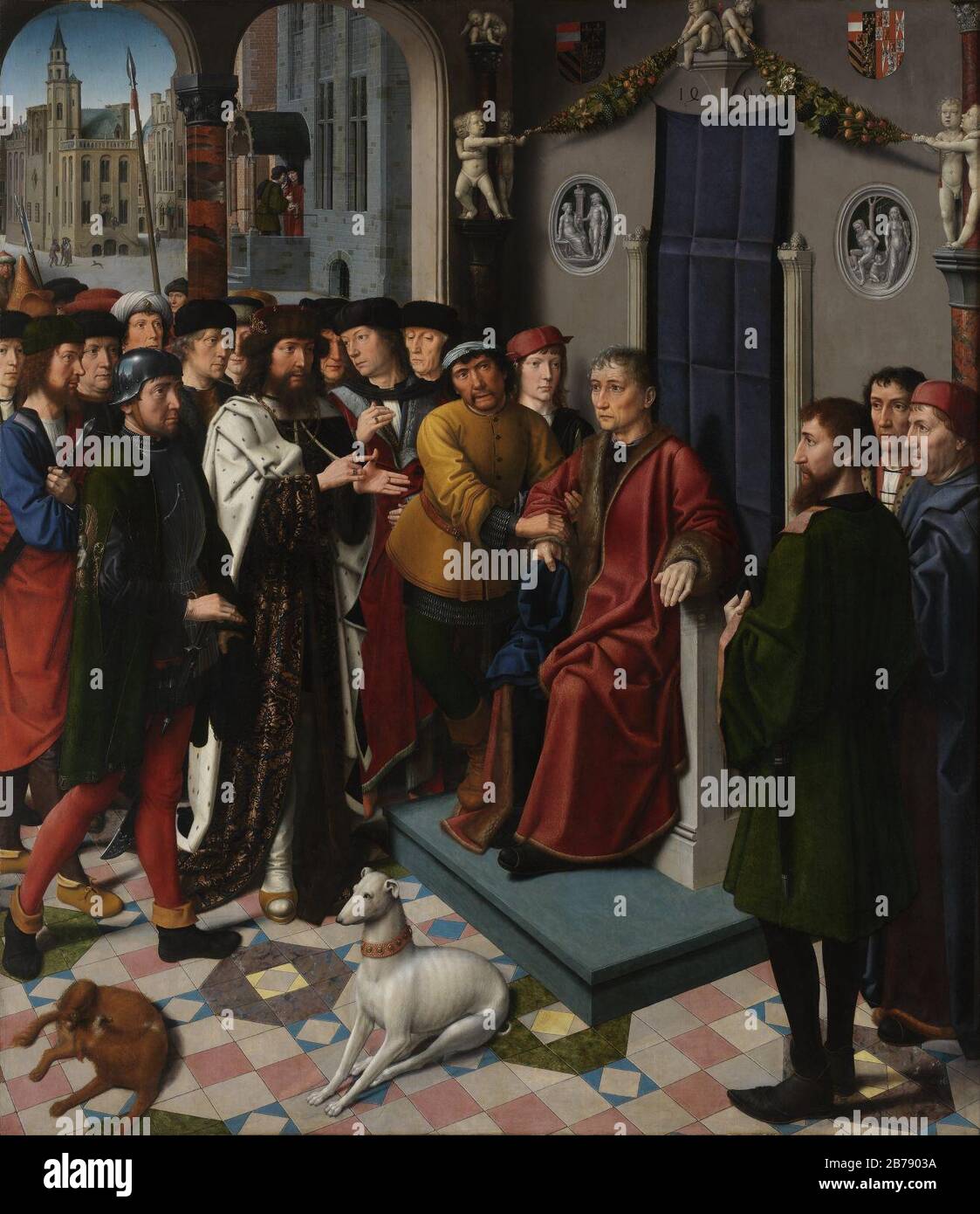 Gerard David - The Judgment of Cambyses, panel 1 - The capture of the ...