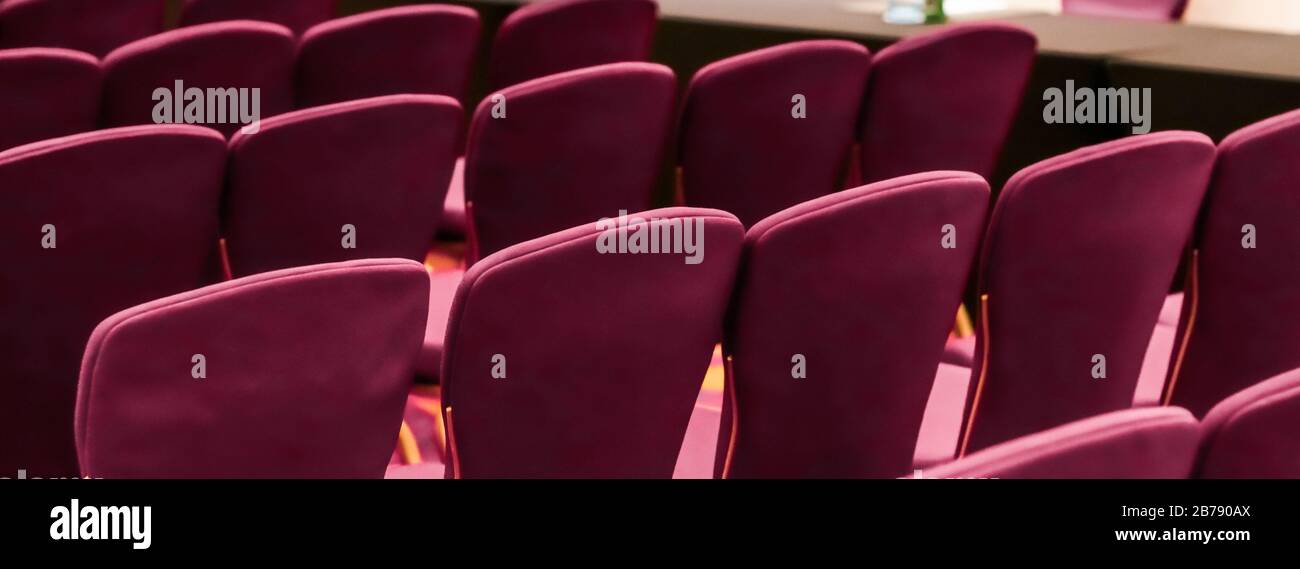Empty chairs in a hotel conference room, business and interior design ...