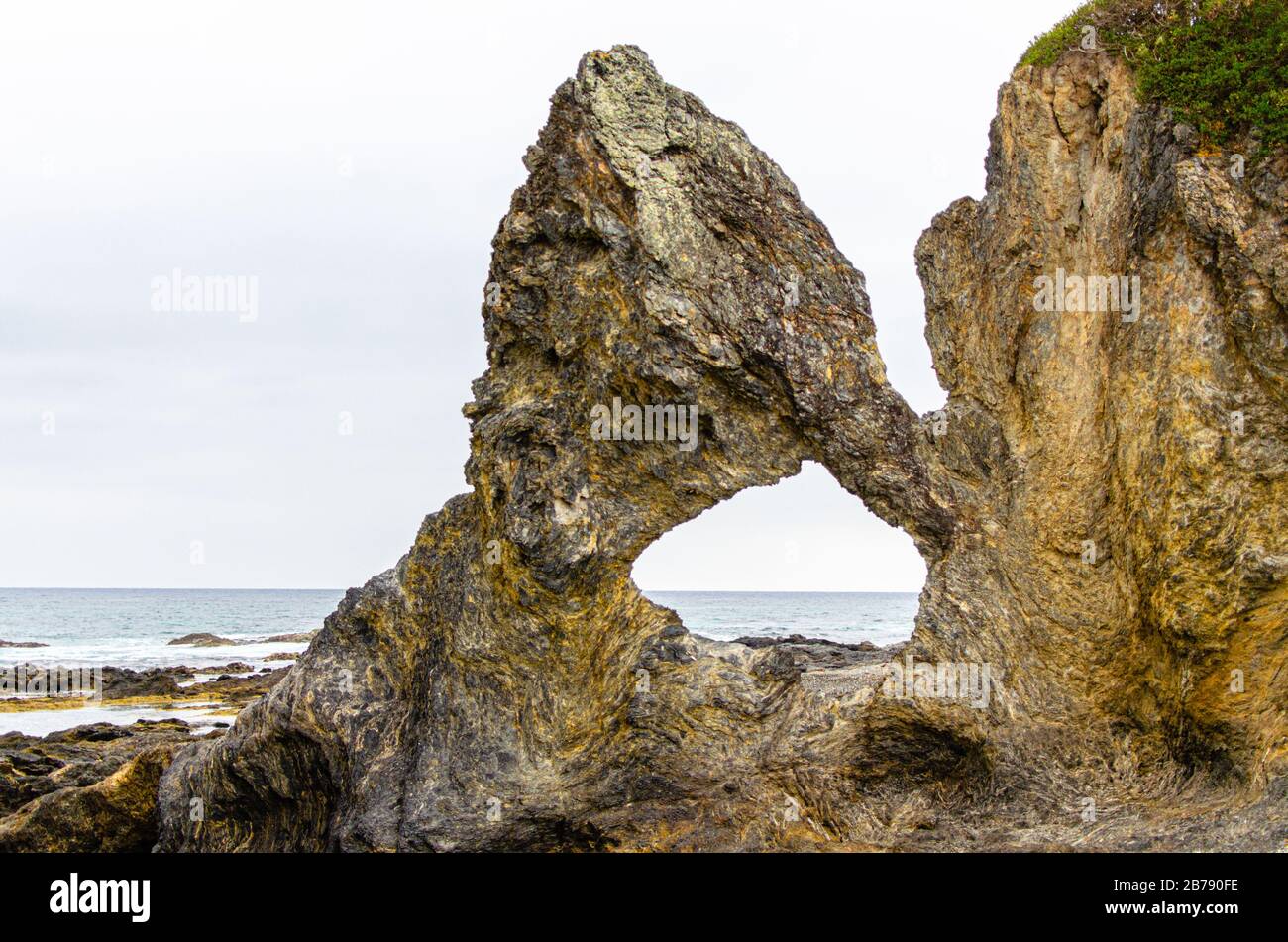 Australia Rock in Narooma, resemblance to a map of Australia Stock ...