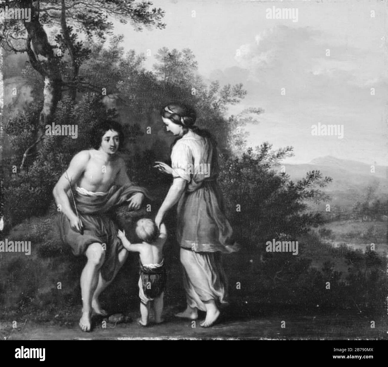 Gerard I Hoet - Landscape with Shepherd and Shepherdess Stock Photo - Alamy