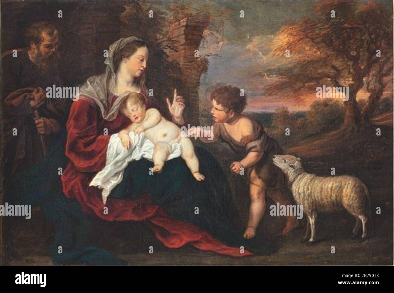 Gerard Seghers - Holy Family with St John the Baptist Stock Photo - Alamy