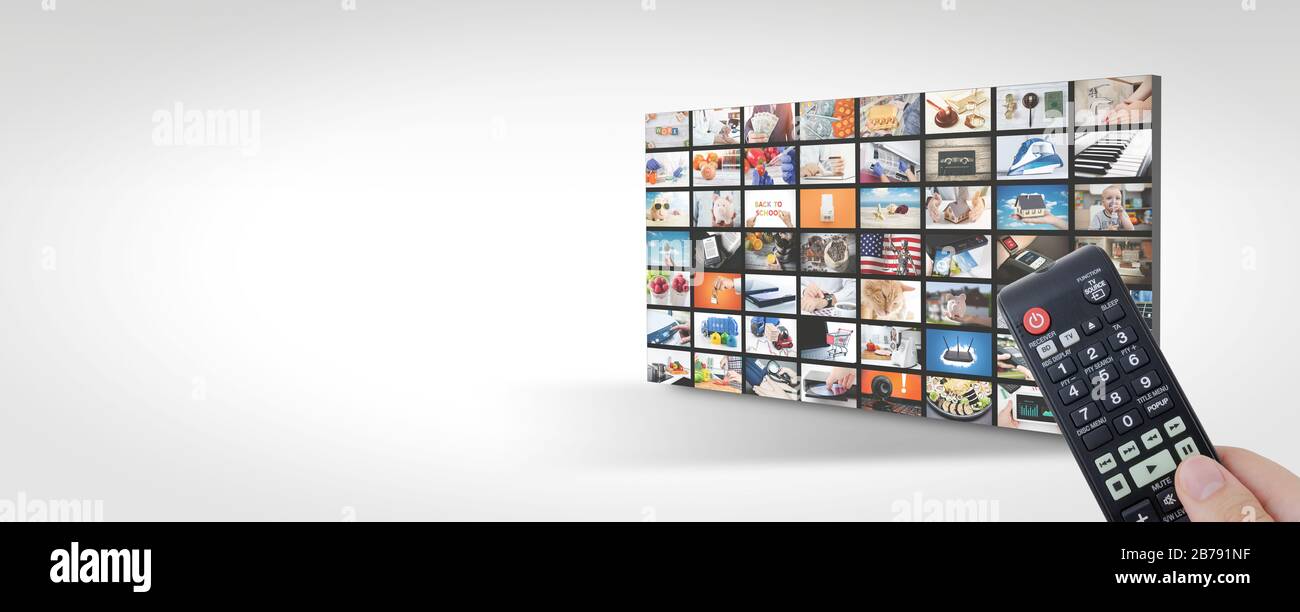 Banner advertising tv hi-res stock photography and images - Alamy