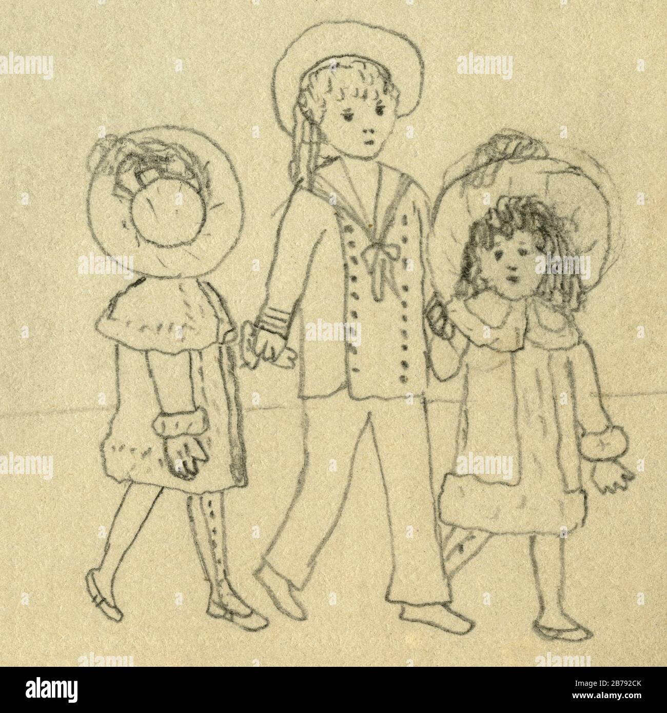 Drawing by late 1800s child hi-res stock photography and images - Alamy