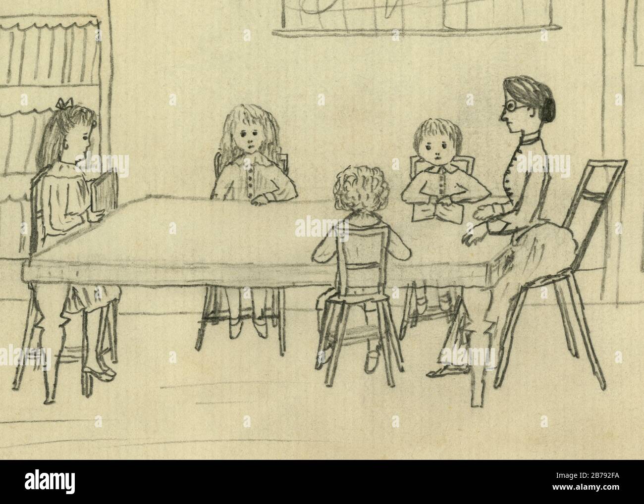 Drawing By Victorian Children High Resolution Stock Photography and ...