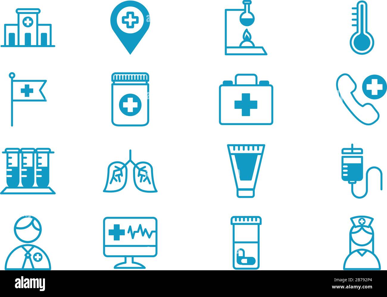bundle of medical set icons Stock Vector Image & Art - Alamy