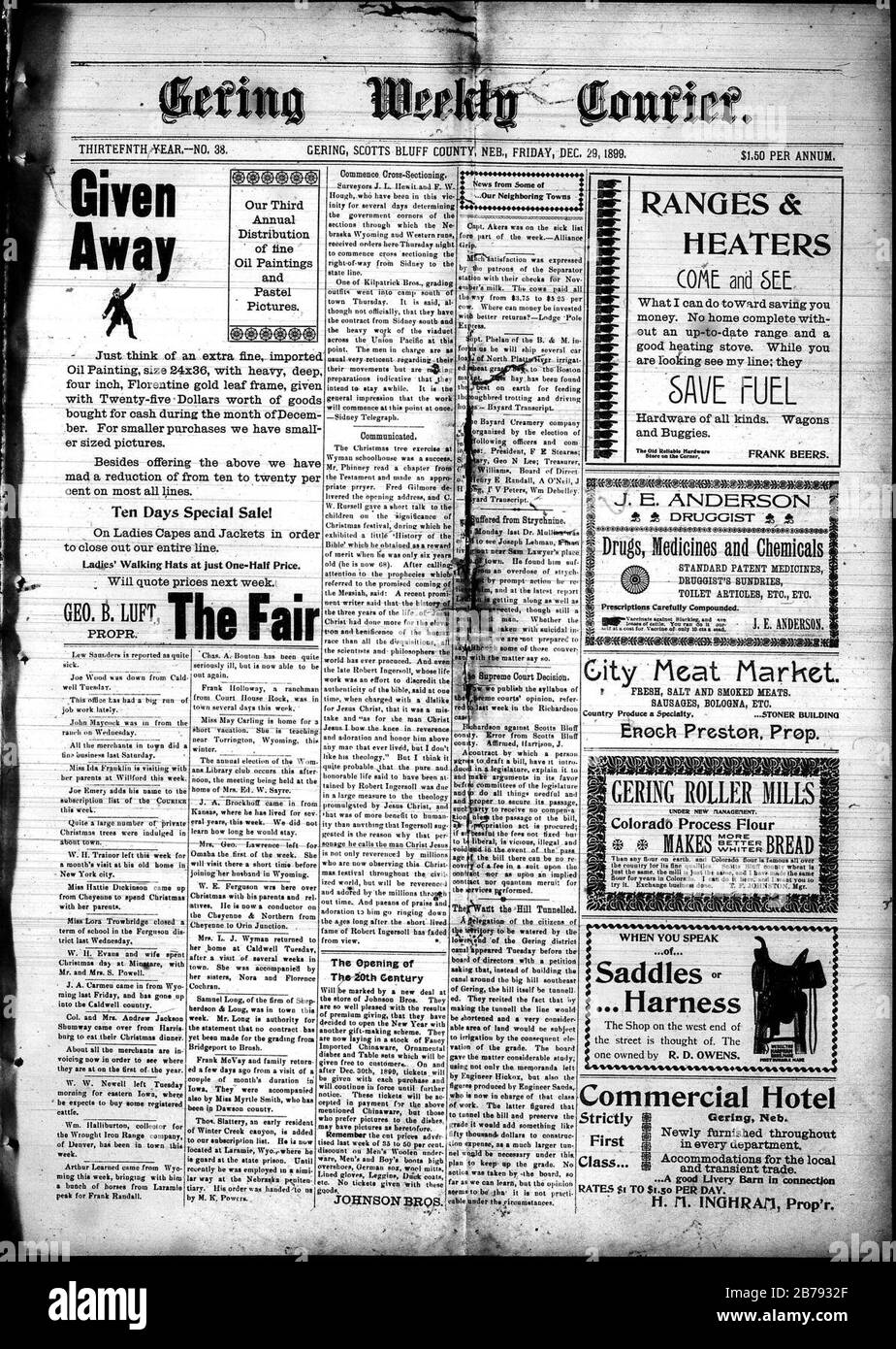 Historic front page Black and White Stock Photos & Images - Alamy