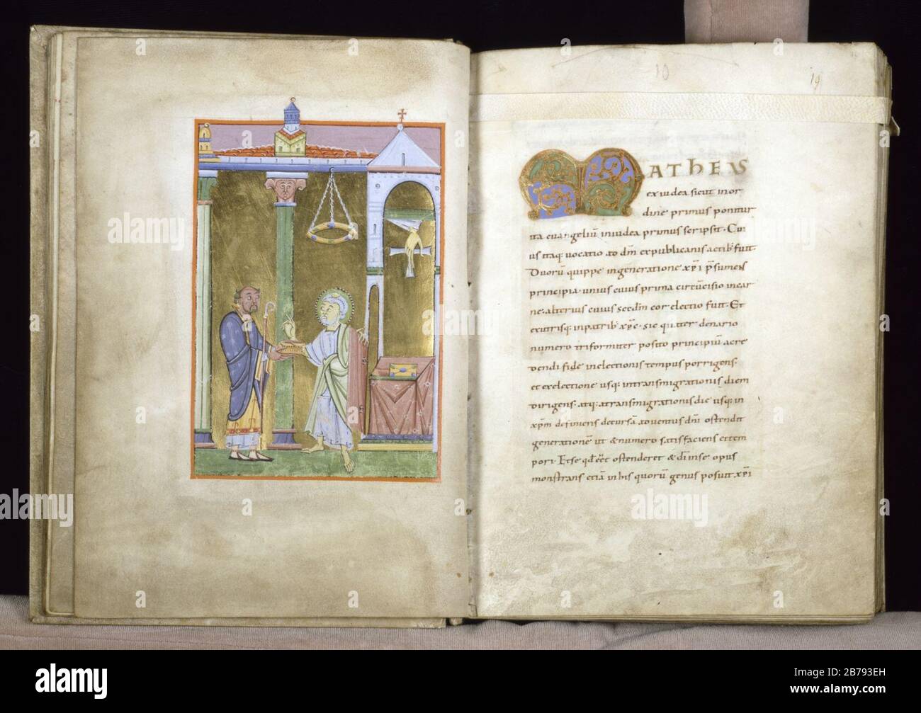 German - Leaf from Gospels Stock Photo - Alamy