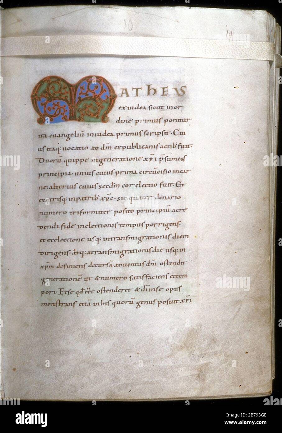 German - Leaf from Gospels Stock Photo - Alamy