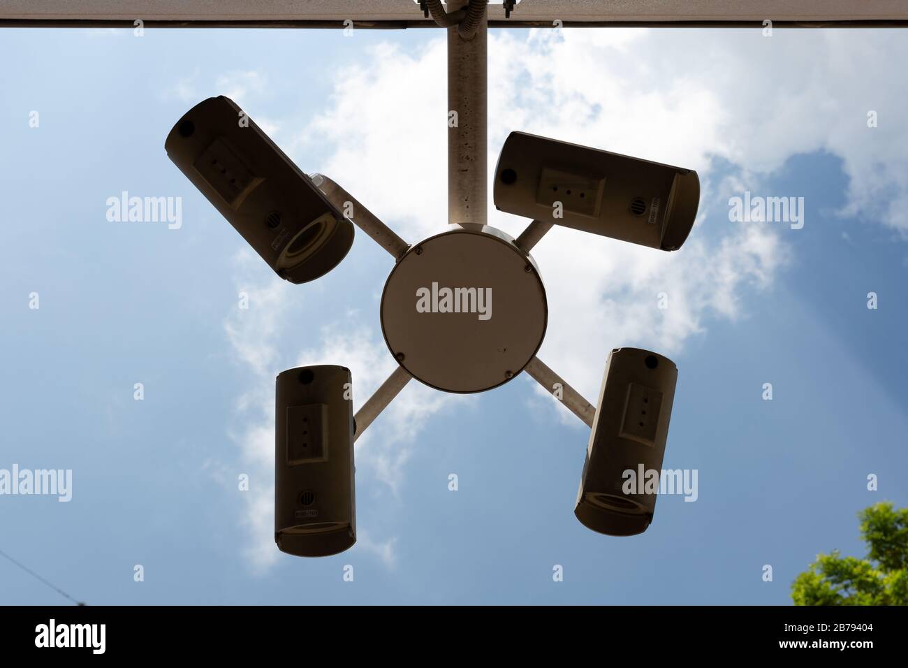 CCTV cameras installed along the streets. To check traffic conditions ...