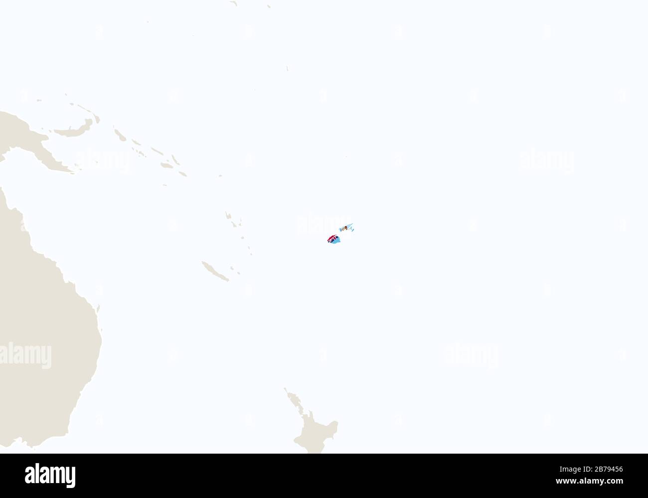 Oceania with highlighted Fiji map. Vector Illustration Stock Vector ...