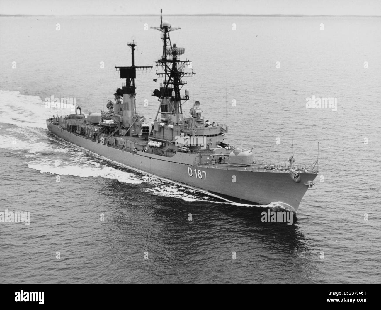 German destroyer Rommel (D187) underway on 31 March 1970 Stock Photo ...