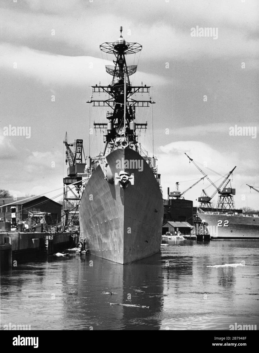 German destroyer Rommel (D187) at Bath Iron Works on 1 April 1970 Stock ...