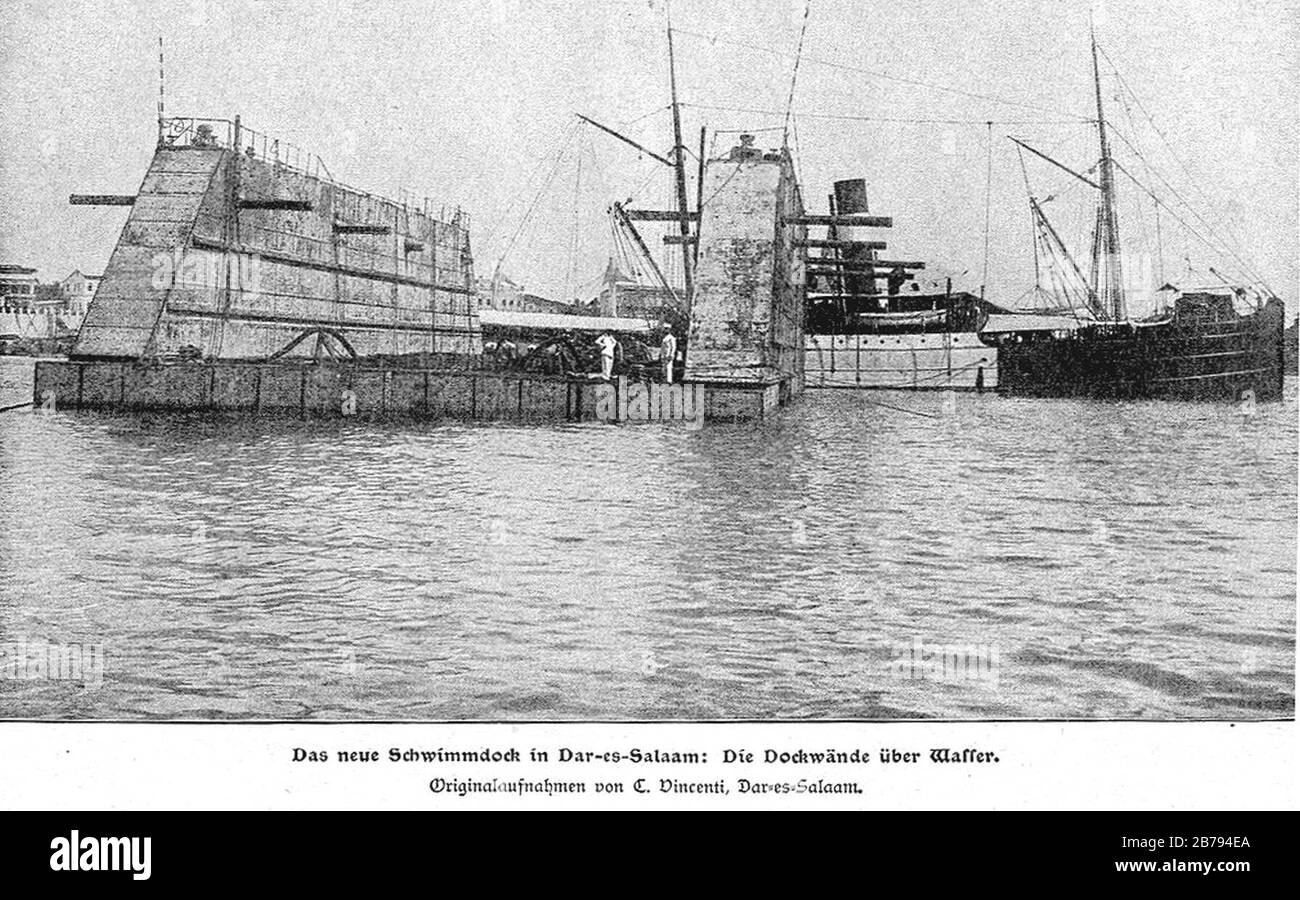 German floating dock Dar es Salaam afloat Stock Photo - Alamy