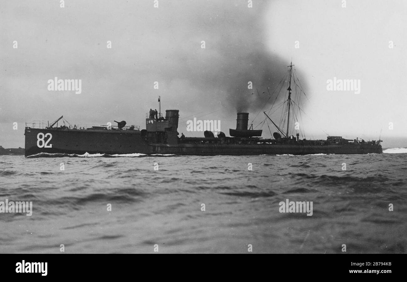 German large torpedoboat SMS V182 underway before the First World War ...