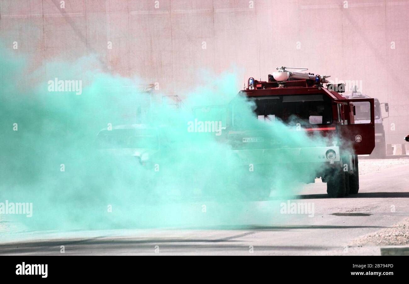German military fire engine at Camp Marmal Stock Photo - Alamy