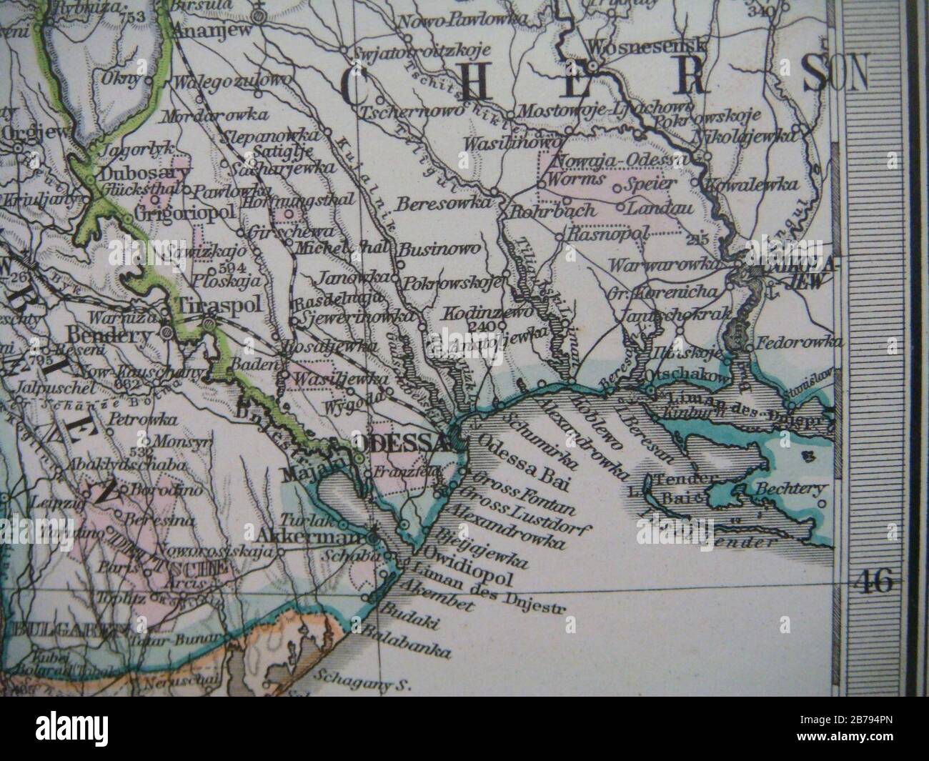 German map of Southern Russia end XIX century Stock Photo - Alamy
