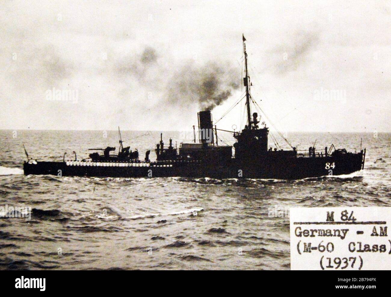German minesweeper M-84 (M.84), M-60 Class, 1937 (26760746812 Stock ...