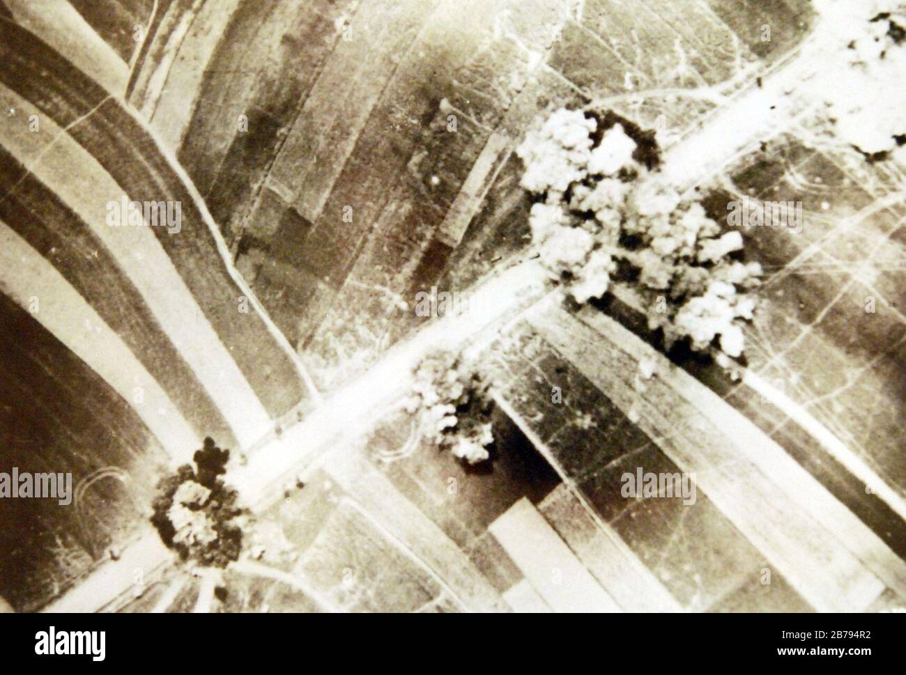 German Luftwaffe meets the enemy, bombing of vehicle and countryside ...