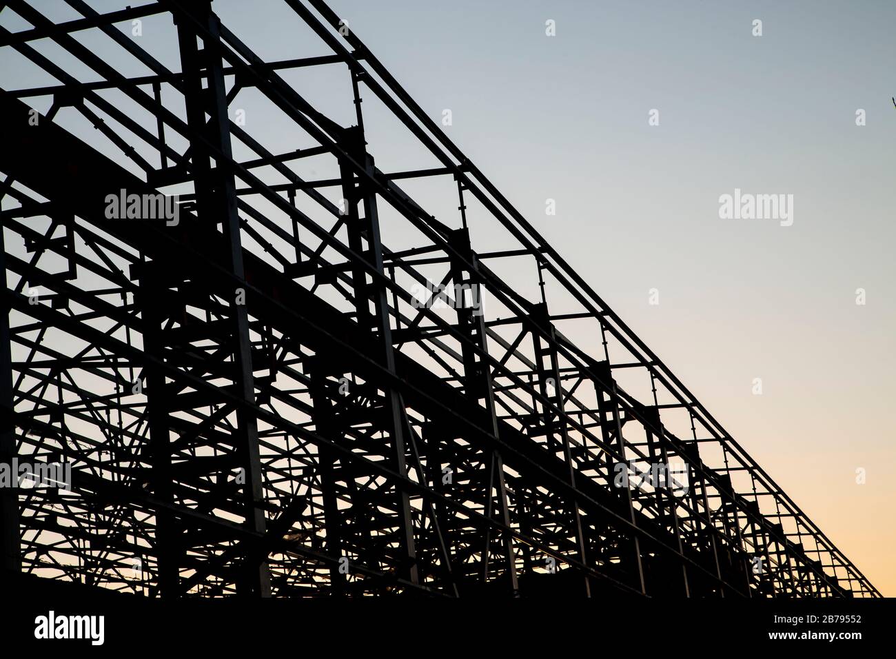 Steel structure at construction site Stock Photo - Alamy