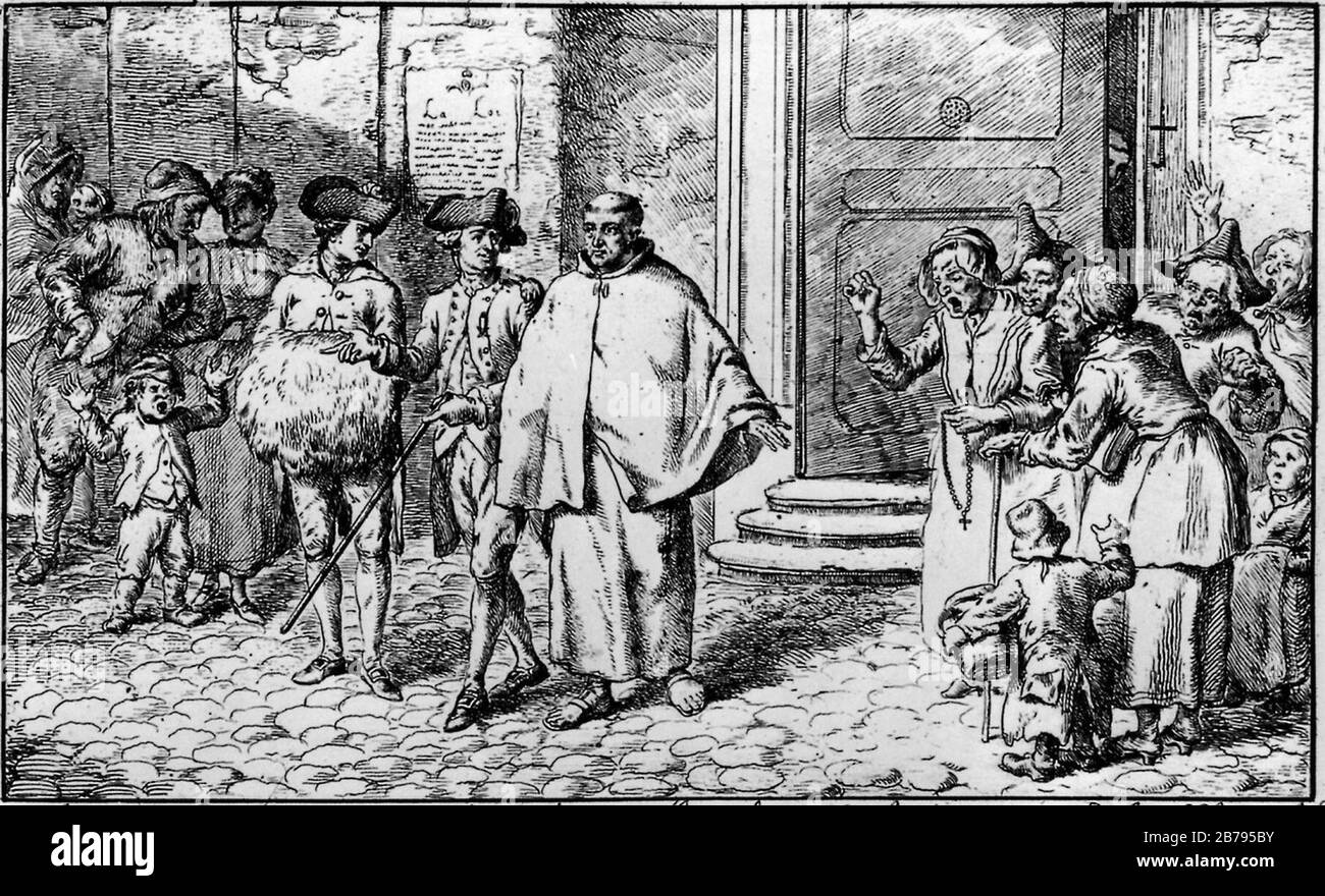 German secularization engraving 1800s Stock Photo - Alamy