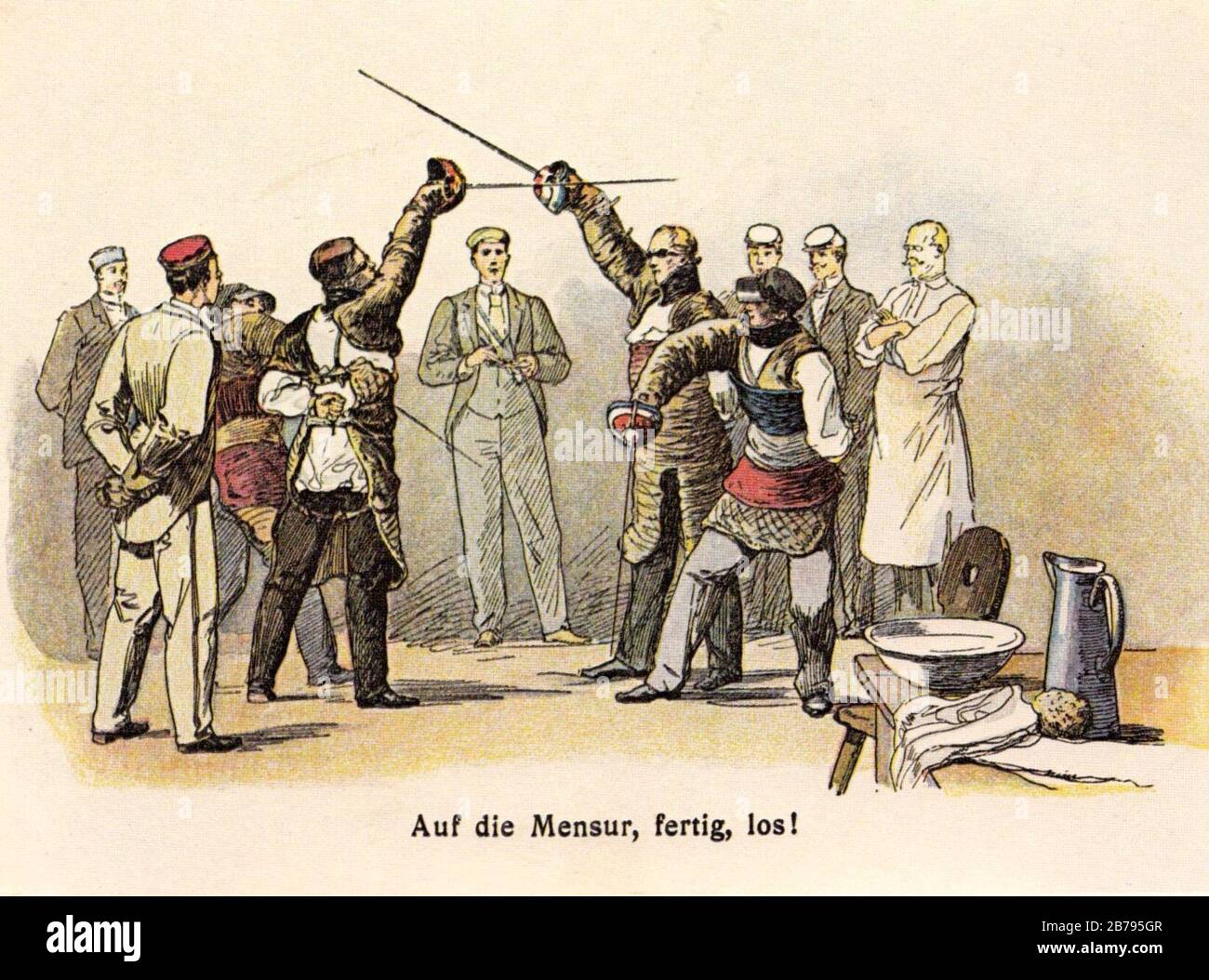 Students duelling hi-res stock photography and images - Alamy