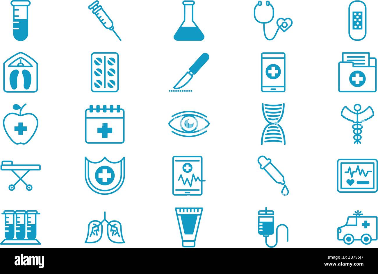 bundle of medical set icons Stock Vector Image & Art - Alamy