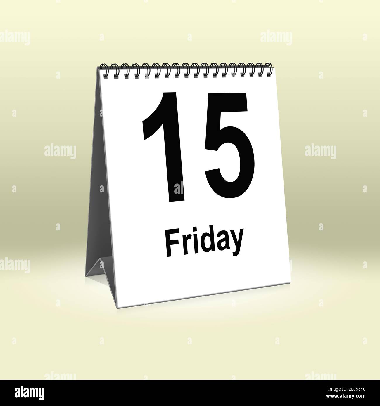 A calendar for the desk shows Friday 15th | Ein Kalender für den ...