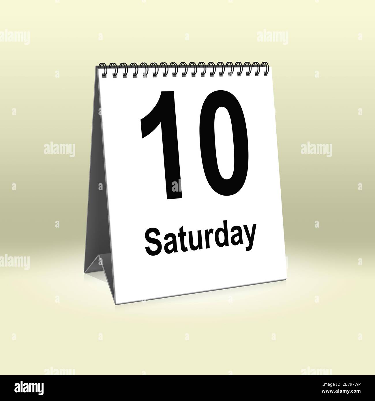 A calendar for the desk shows Saturday 10th | Ein Kalender für den ...